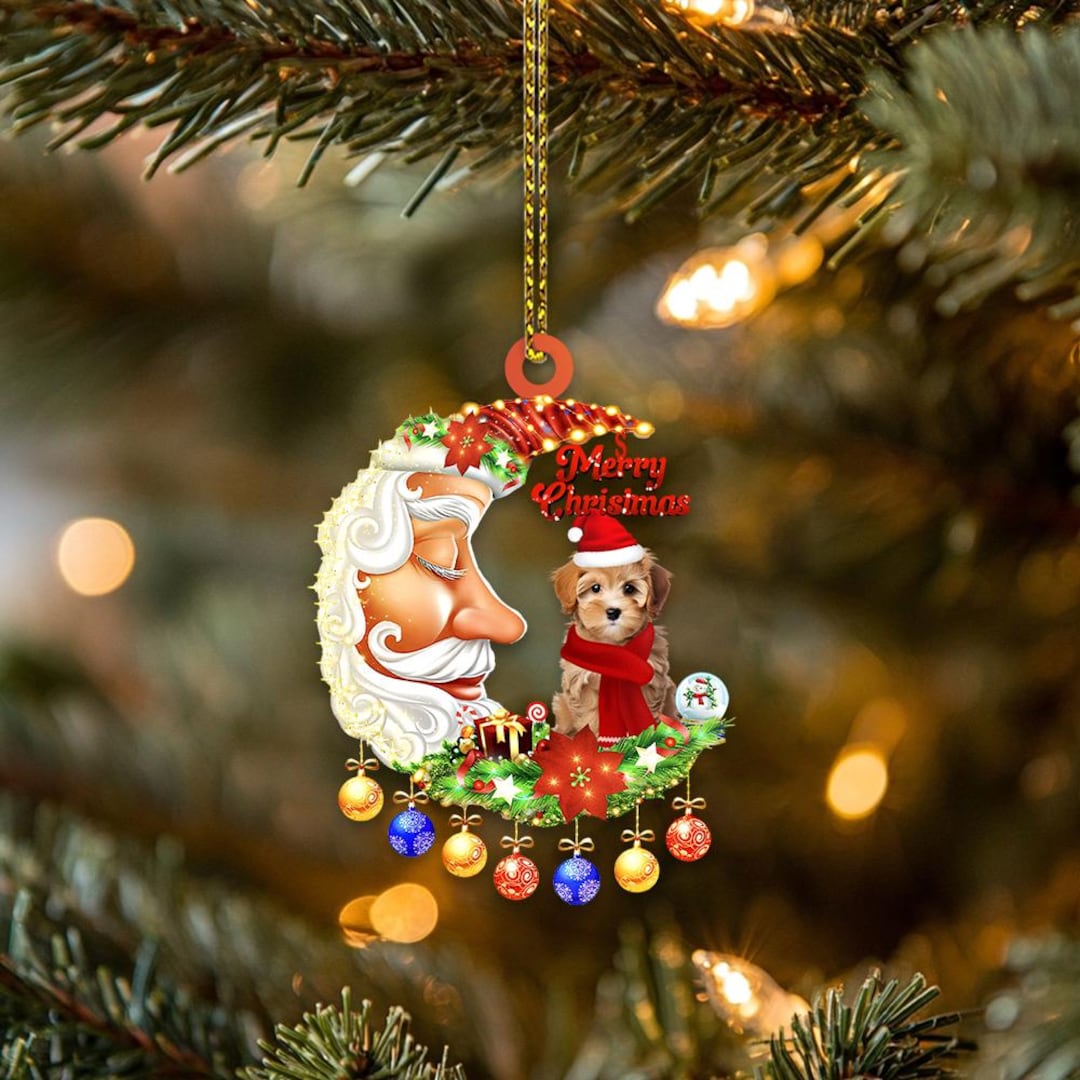 2D Flat Cute Labradoodle Ornament, Dog Ornament, Labradoodle Dog Car ...