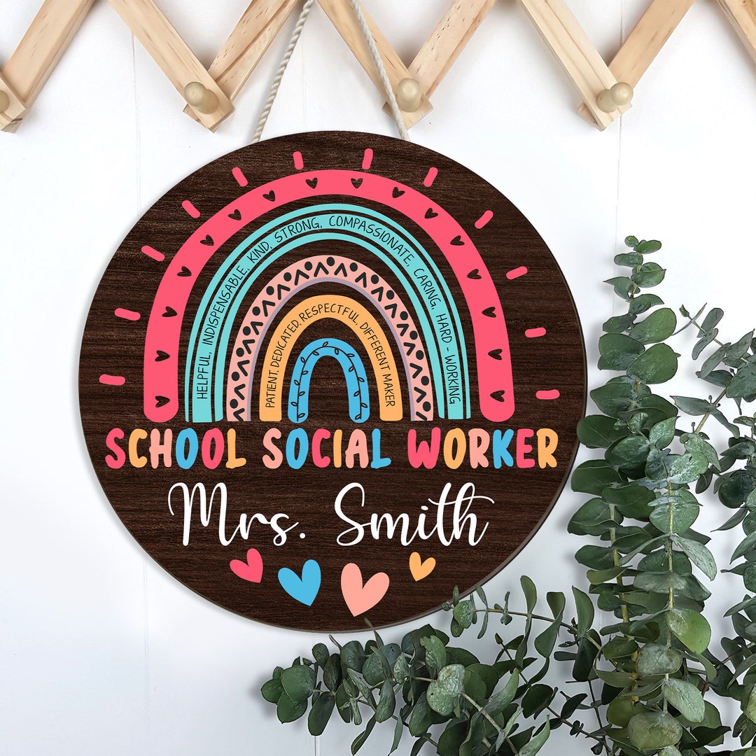 Personalized Welcome Sign, School Social Worker Office Sign, Social ...