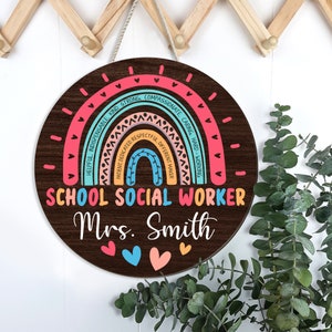 Personalized Welcome Sign, School Social Worker Office Sign, Social ...