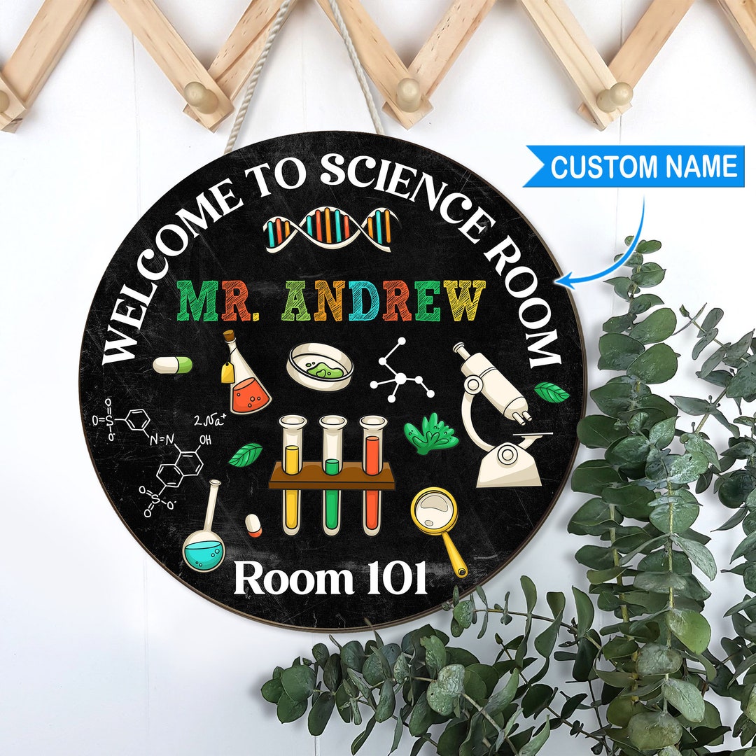 Science Teacher, Teacher Door Sign, Teacher Name Sign, Back to School ...