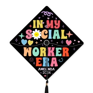 In My Social Worker Era Graduation Cap Topper, Social Worker Grad Cap ...