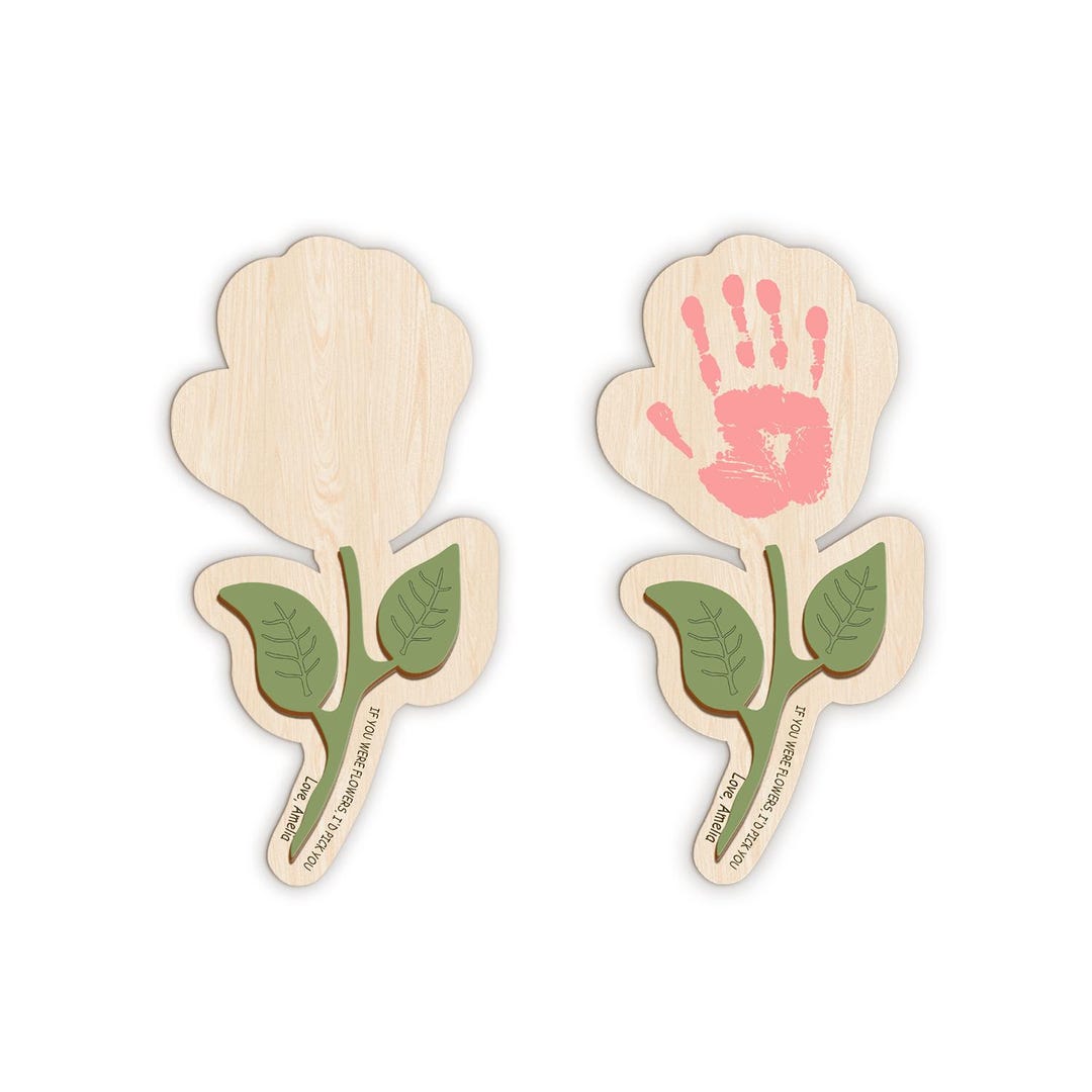 Flower Handprint Mothers Day Gift, DIY Craft Gift for Mom, If You Were ...