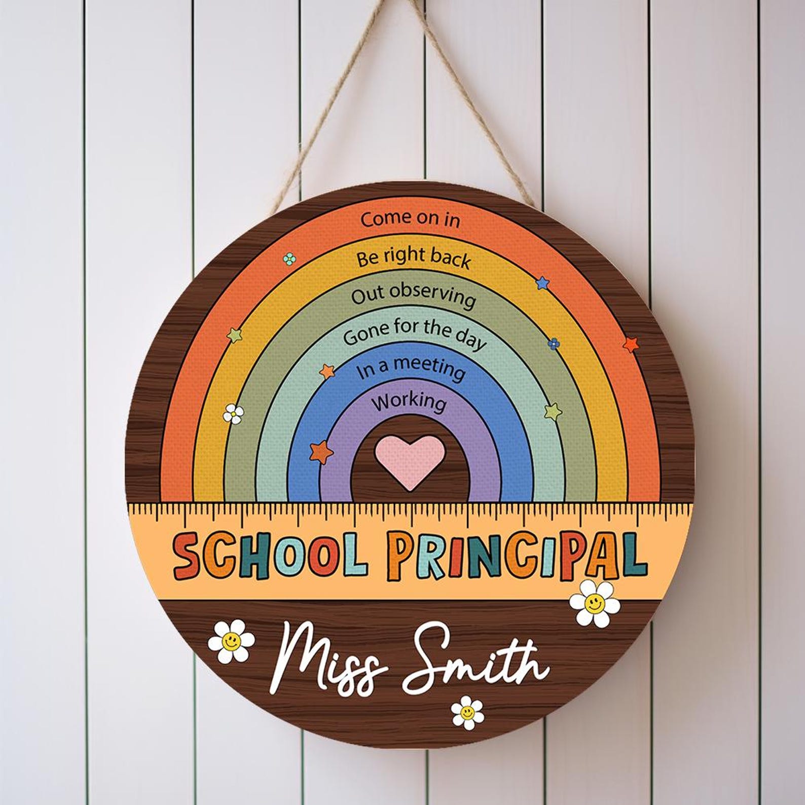 Personalized School Principal Door Sign, Principal Counselor Gift ...