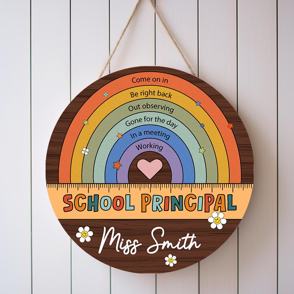 Personalized School Principal Door Sign, Principal Counselor Gift ...
