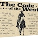 Cowboy Code Rodeo Western Canvas Wall Art Framed Prints for Wall Decor ...