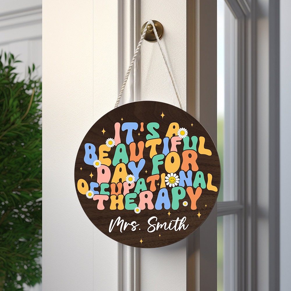 Retro Occupational Therapy Door Sign, Occupational Therapist Sign ...