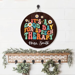 Speech Therapist Door Sign, Speech Therapy Decor,speech Therapy Door ...