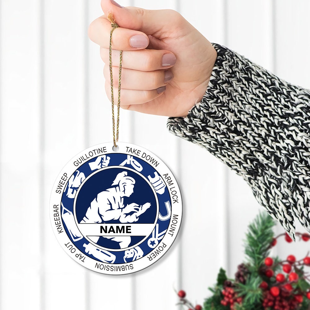 Personalized Male or Female Jiu Jitsu Ornament, Jiu Jitsu Christmas ...