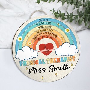 Physical Therapist Door Sign, Speech Therapy Decor, Physical Therapy ...