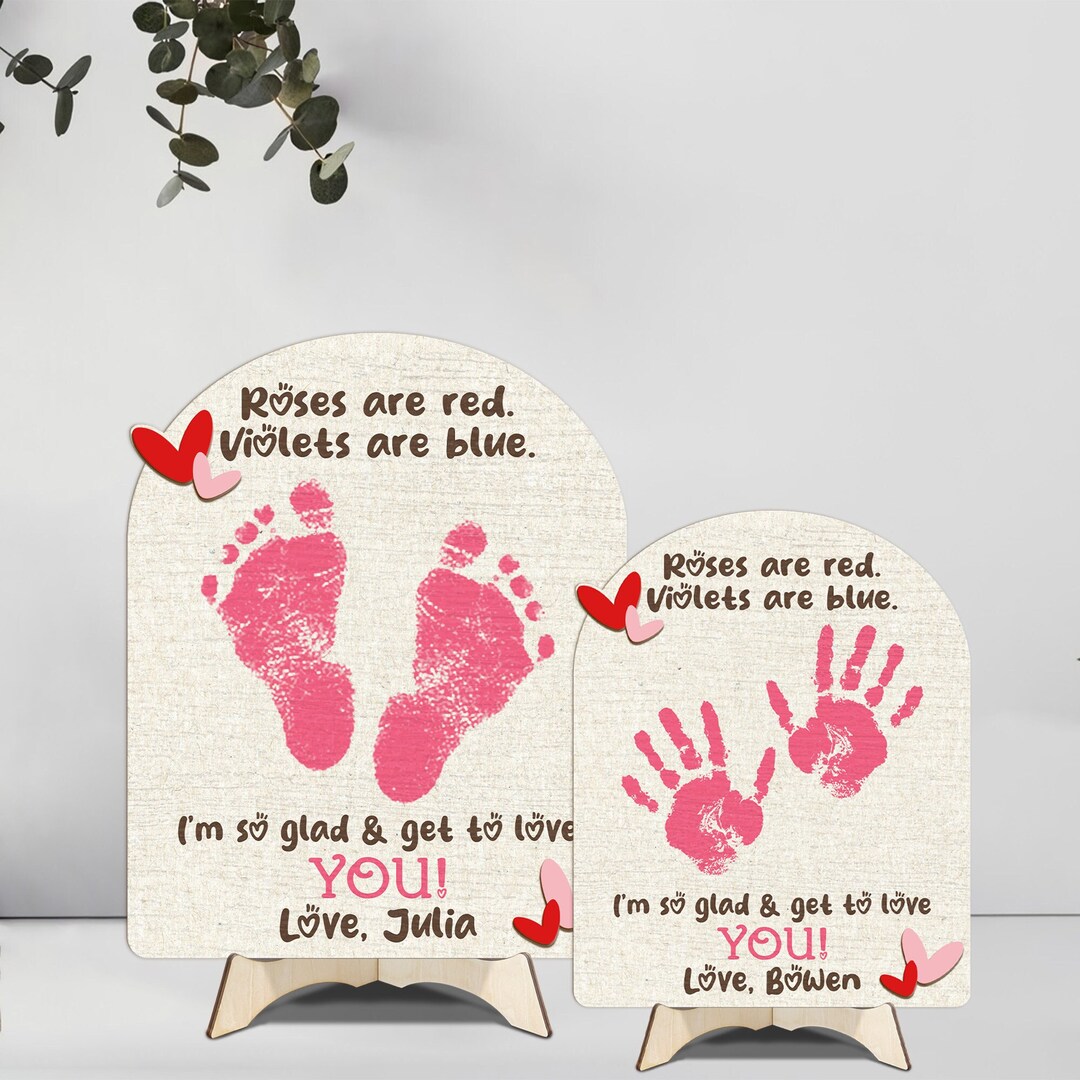 Mother's Day Footprint Sign, Footprint Sign, Mother's Day DIY, My First ...
