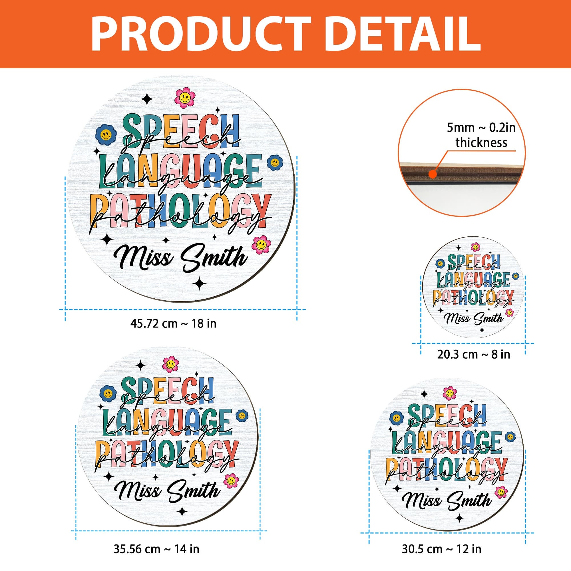 SLP Speech Language Pathology Sign, Speech Therapist Door Sign, Speech ...