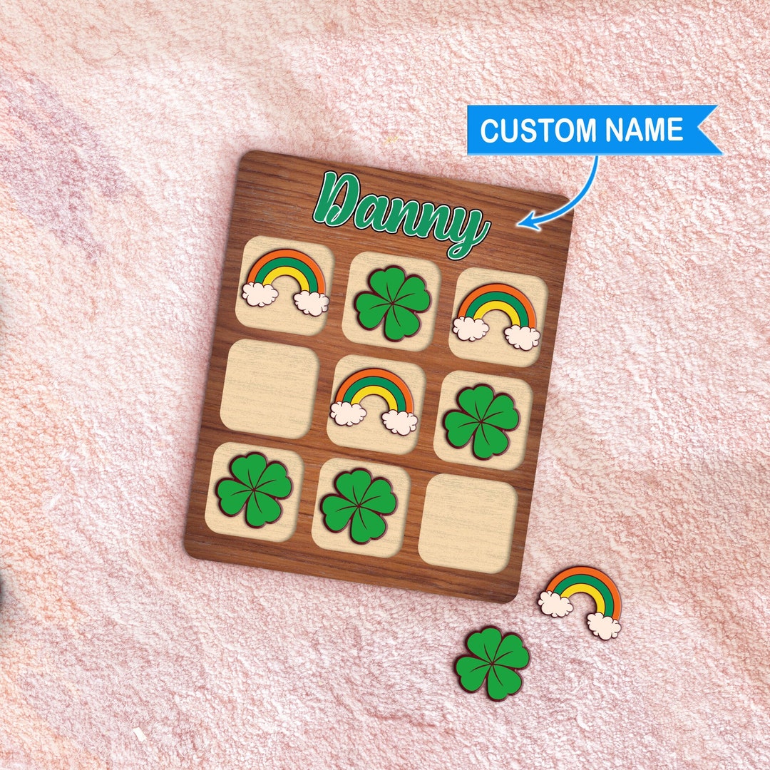 Tic Tac Toe St Patricks Day Gifts for Kids, St Pattys Day, Wooden Kids ...
