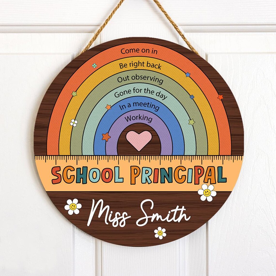 Personalized School Principal Door Sign, Principal Counselor Gift ...
