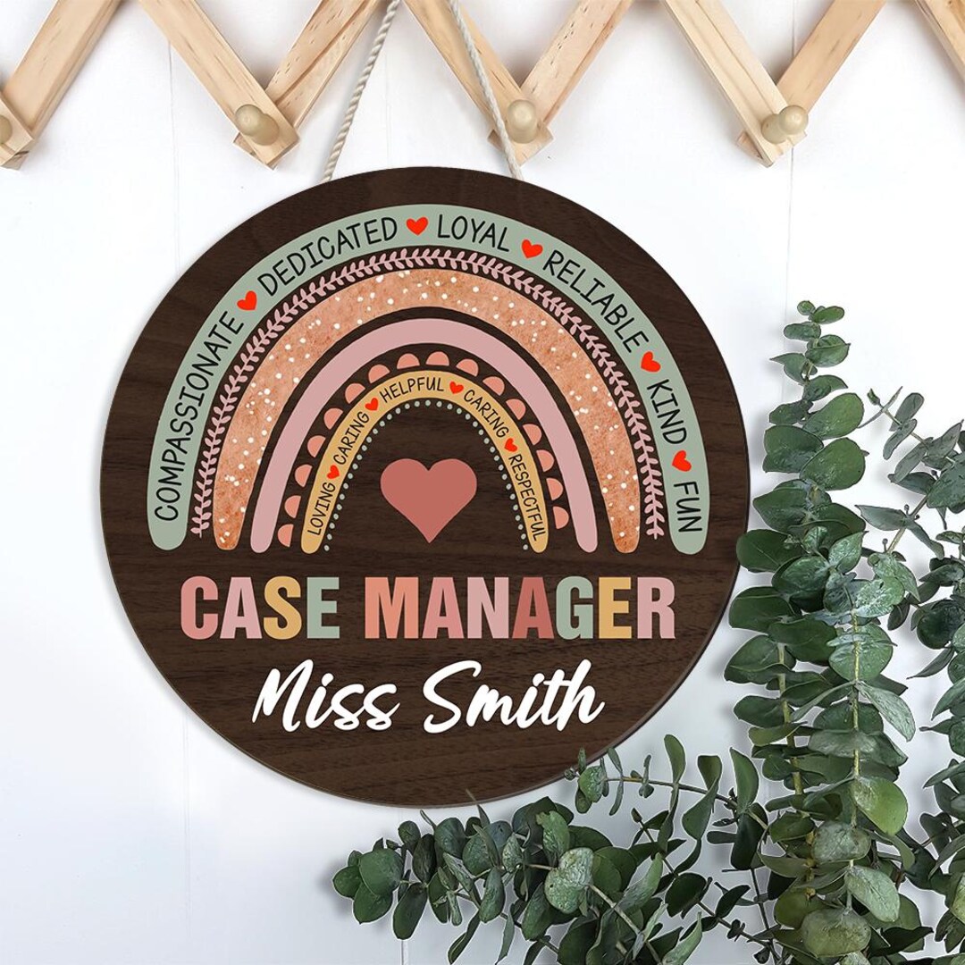Personalized Case Manager Welcome Sign, Case Management Office Sign ...