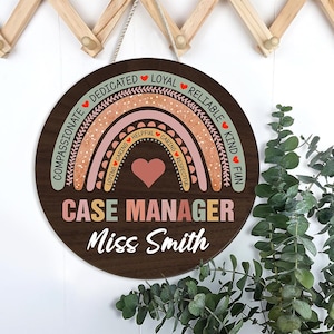 Personalized Case Manager Welcome Sign, Case Management Office Sign ...