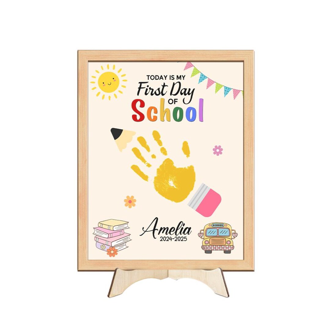 First Day of School Handprint Craft, Back to School Printable, Memory ...
