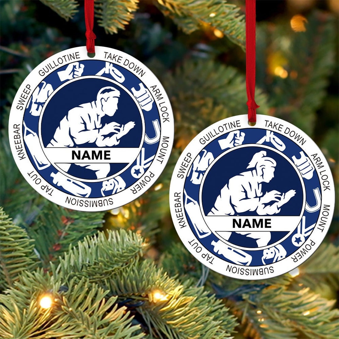 Personalized Male or Female Jiu Jitsu Ornament, Jiu Jitsu Christmas ...