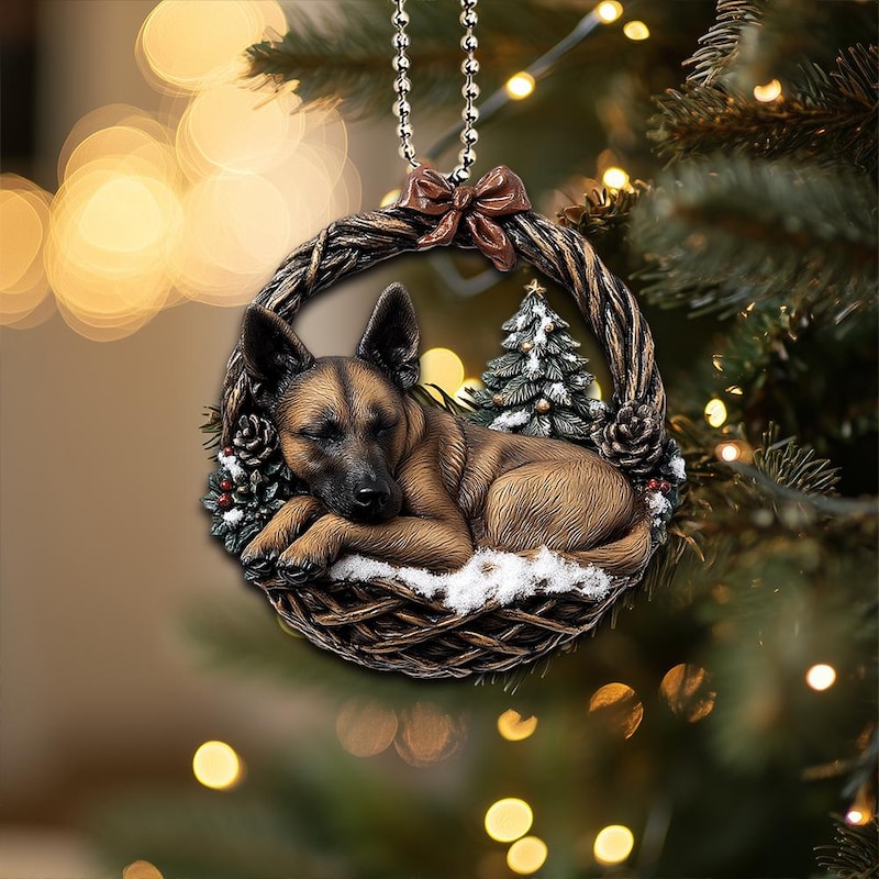 2 Malinois Dog Ornament - Etsy