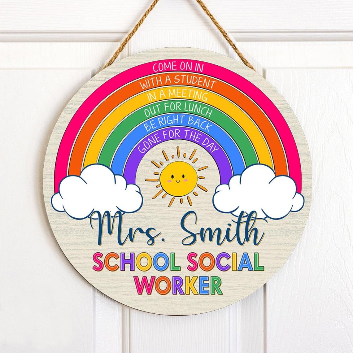 Personalized Welcome Sign, School Social Worker Office Sign, Social ...