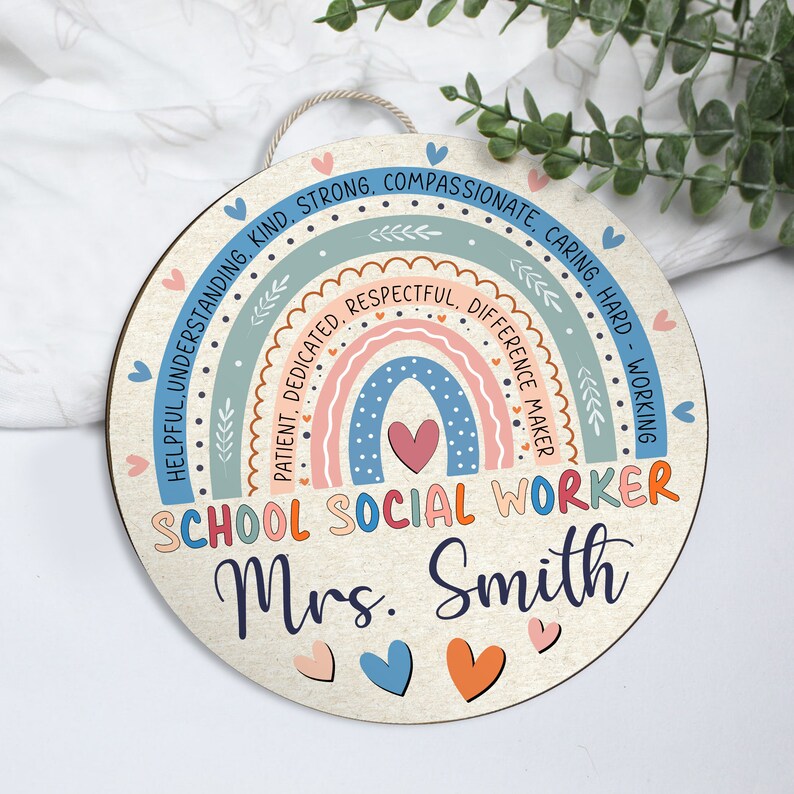 Personalized Welcome Sign, School Social Worker Office Sign, Social ...