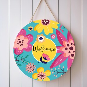 Welcome Sign, Summer Door Sign, Cute Summer Beach Door Sign, Welcome ...