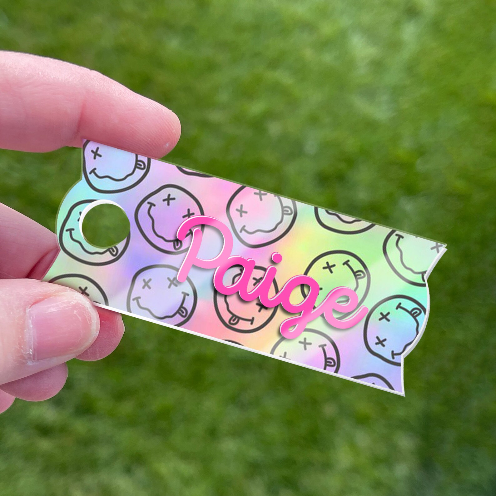 Personalized Tumbler Name Plate Smiley Face Stanley Name Plate - Etsy