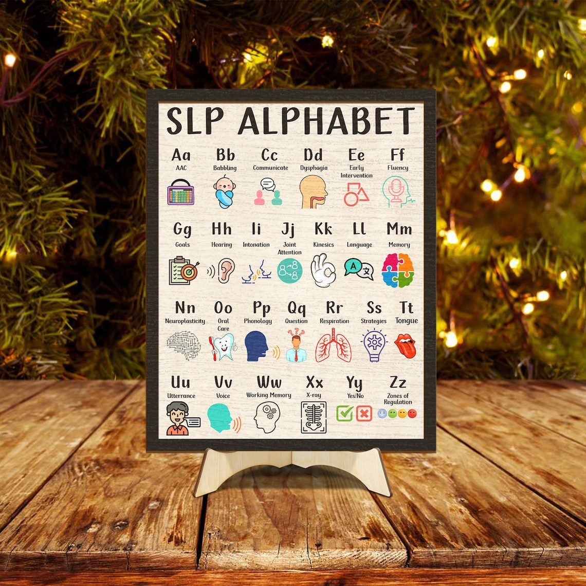 SLP Alphabet, Speech Alphabet Keepsake, Speech Therapy Sign,slp Gift ...