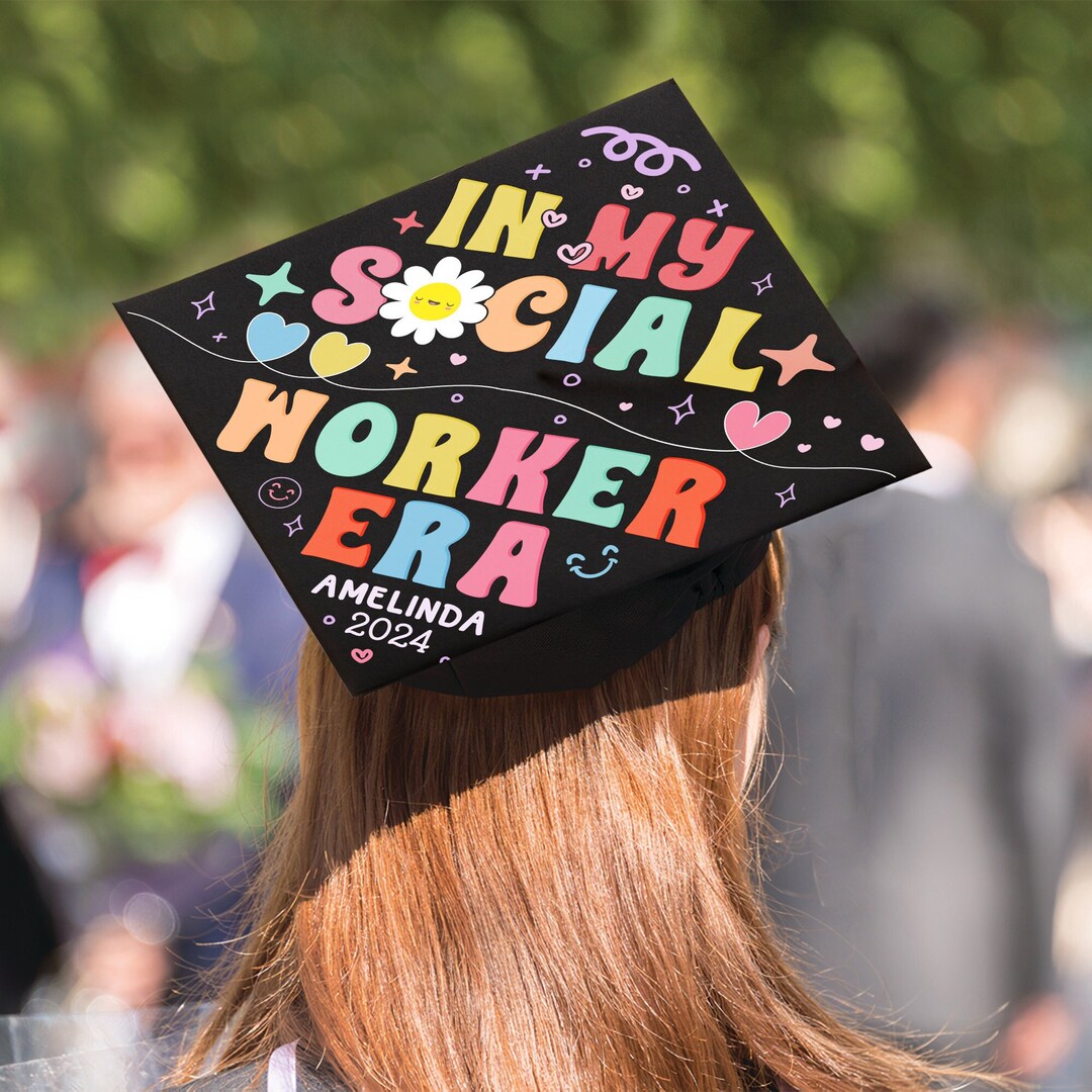 In My Social Worker Era Graduation Cap Topper, Social Worker Grad Cap ...