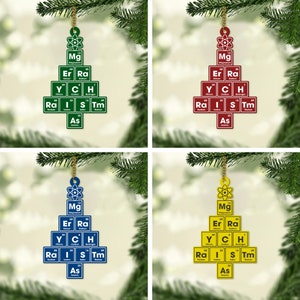Chemistree Christmas Science Ornament, Science Teacher Gifts, Chemis ...