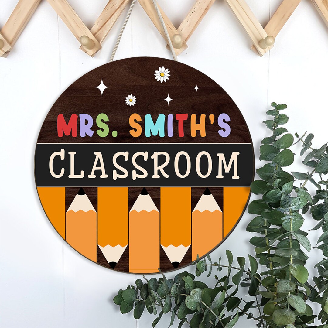 Teacher Door Sign, Teacher Name Sign, Classroom Sign, Teacher Door ...