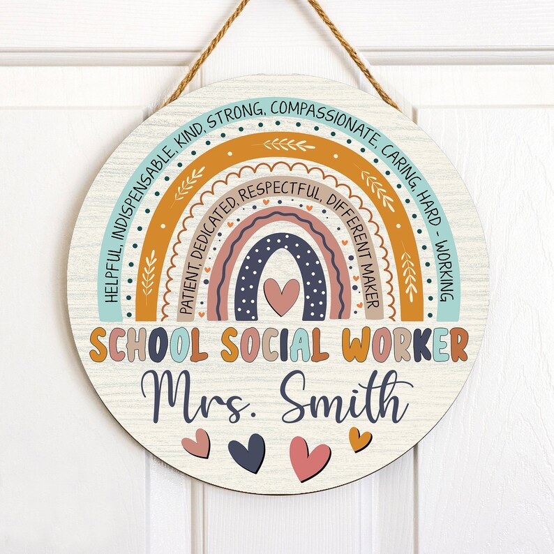 Personalized Welcome Sign, School Social Worker Office Sign, Social ...