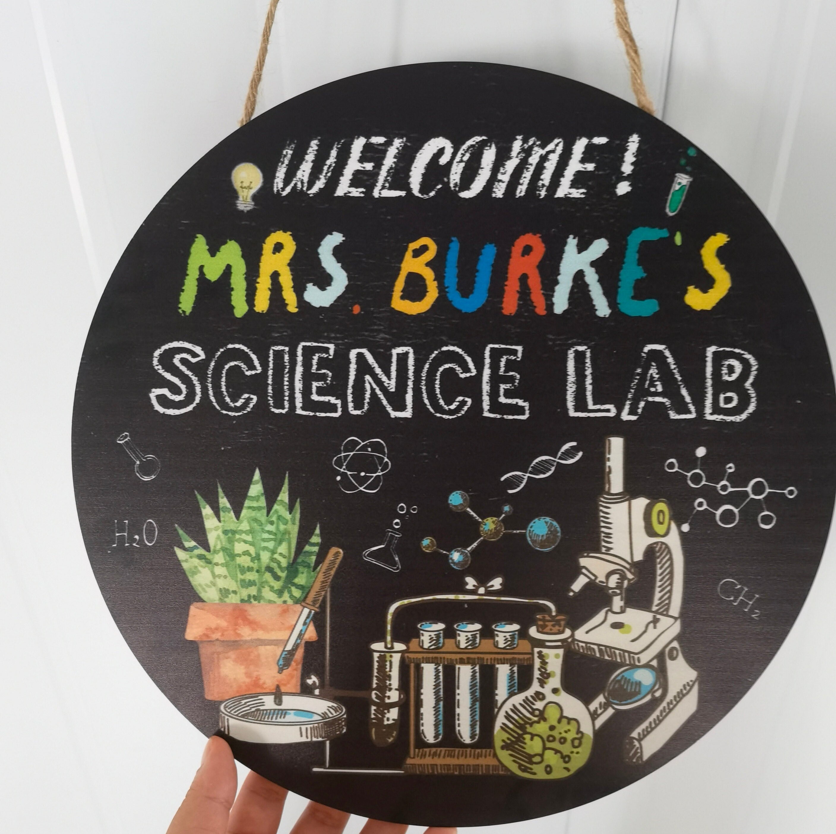 Science Teacher Teacher Door Sign Teacher Name Sign - Etsy