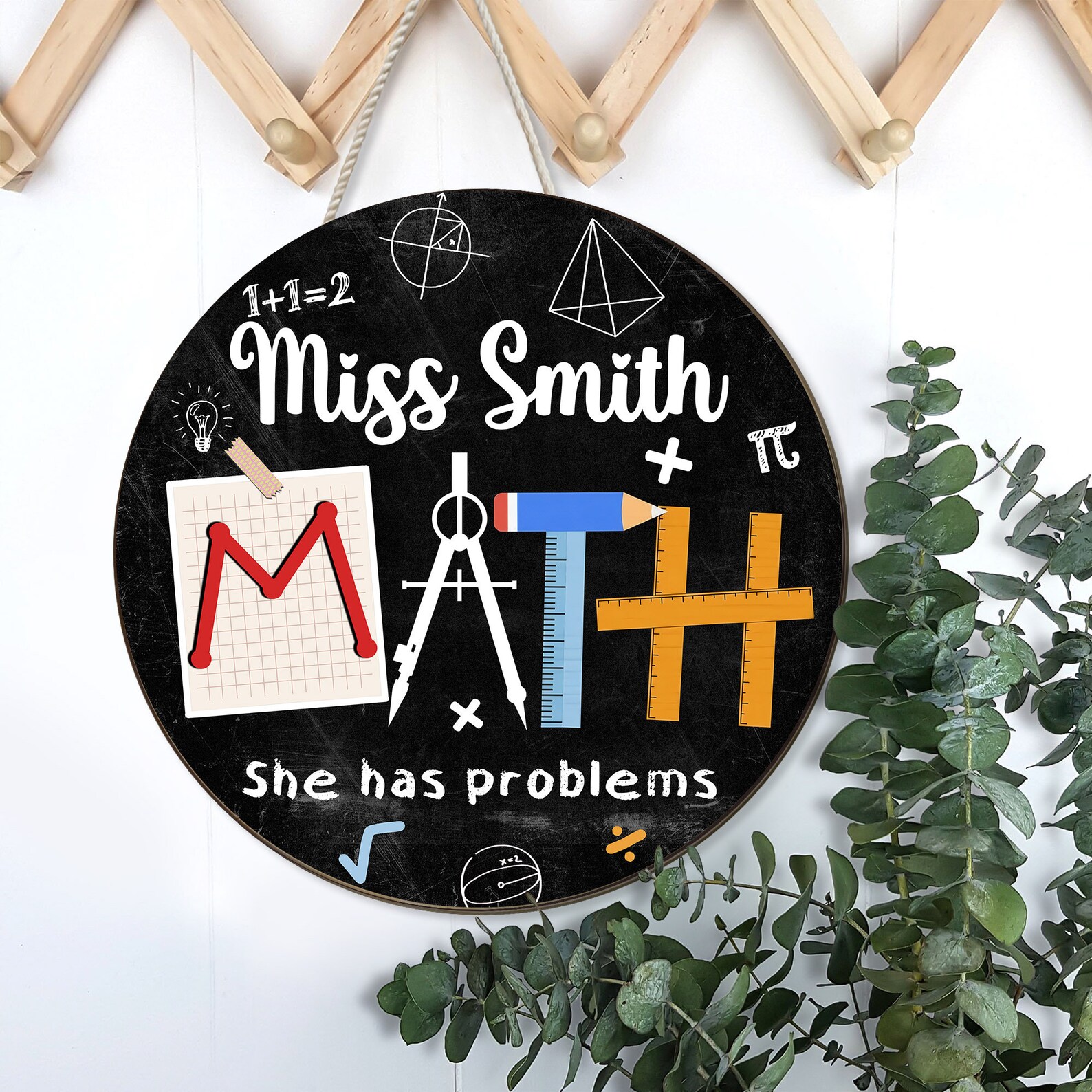 Math Teacher Sign, Math Decor,math Door Decor,math Class Chalkboard ...