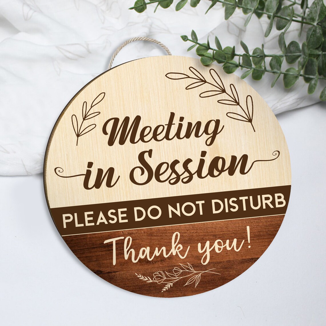 Meeting in Session Door Sign, Office Door Sign Hanger, Meeting in ...
