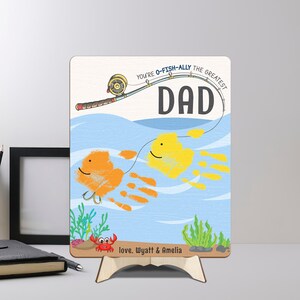 Handprint Art, Father's Day Gift, First Father's Day, Gift for Dad Love ...