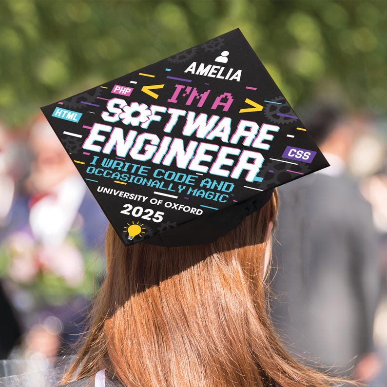 Software Engineer Graduation Cap Topper, Software Engineer Grad Cap ...