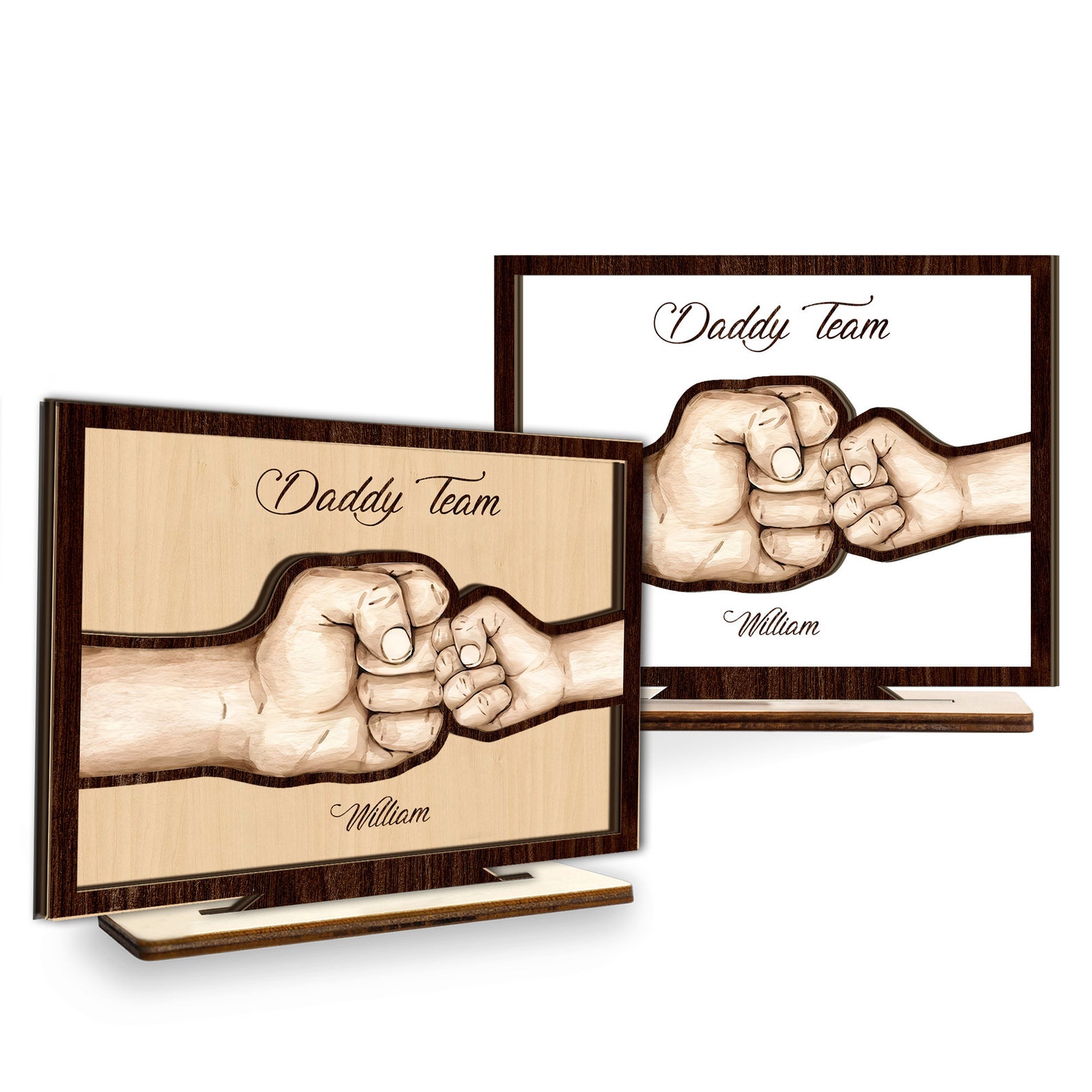 Fist Bump Personalised Dad Fathers Day Gift Gift From Kids - Etsy