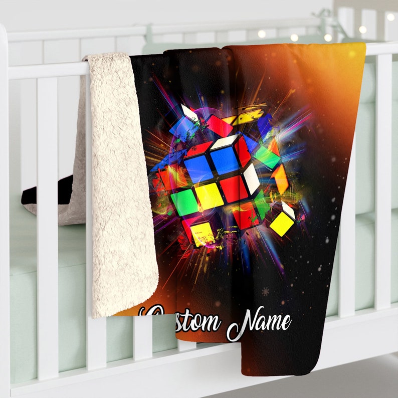 Rubik's Cube Custom Name Blanket Rubik Cube Blanket - Etsy