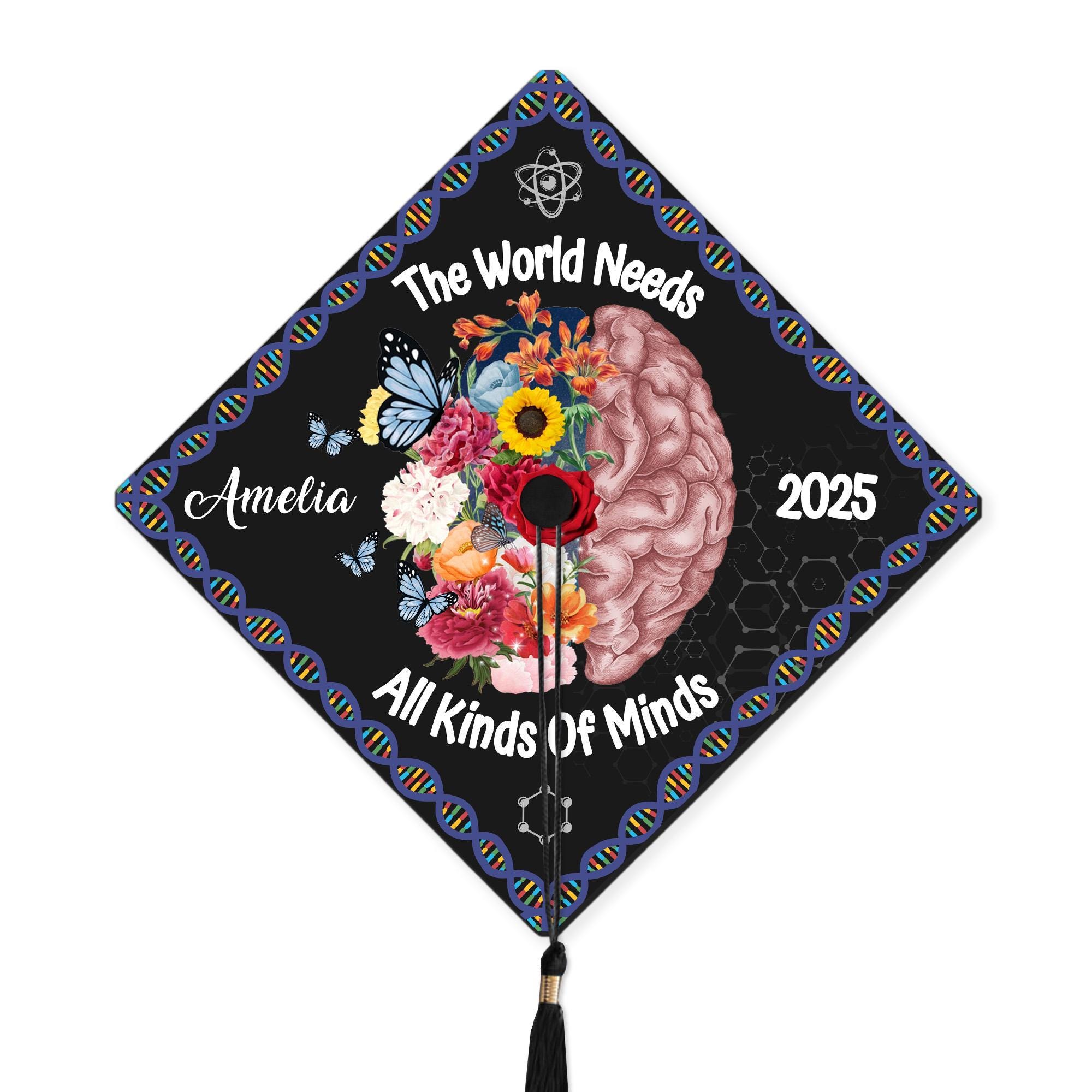 Personalized Psychologist Graduation Cap Topper, Mental Health ...
