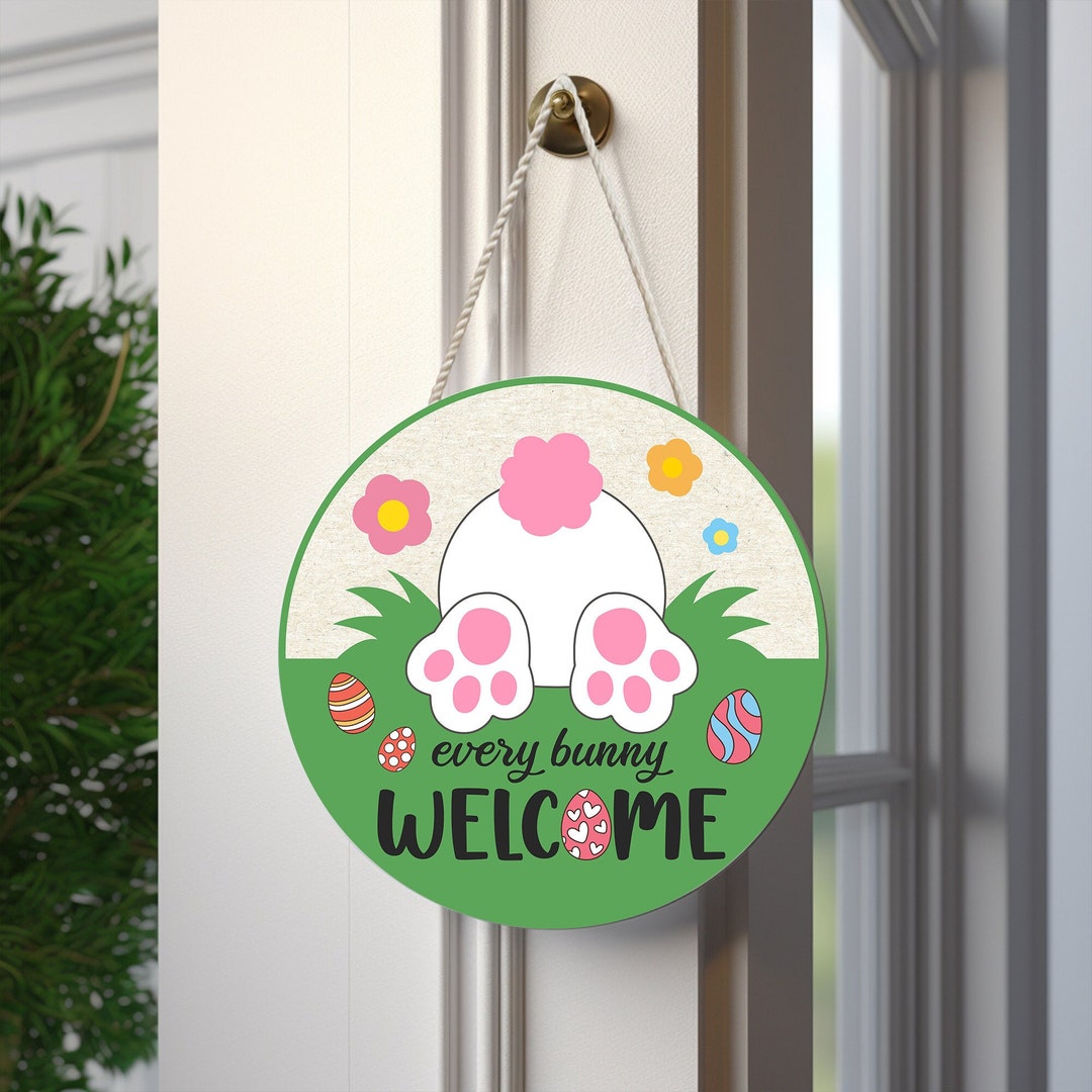 Every Bunny Welcome Easter Bunny Welcome Sign, Bunny Easter Sign, Cute ...