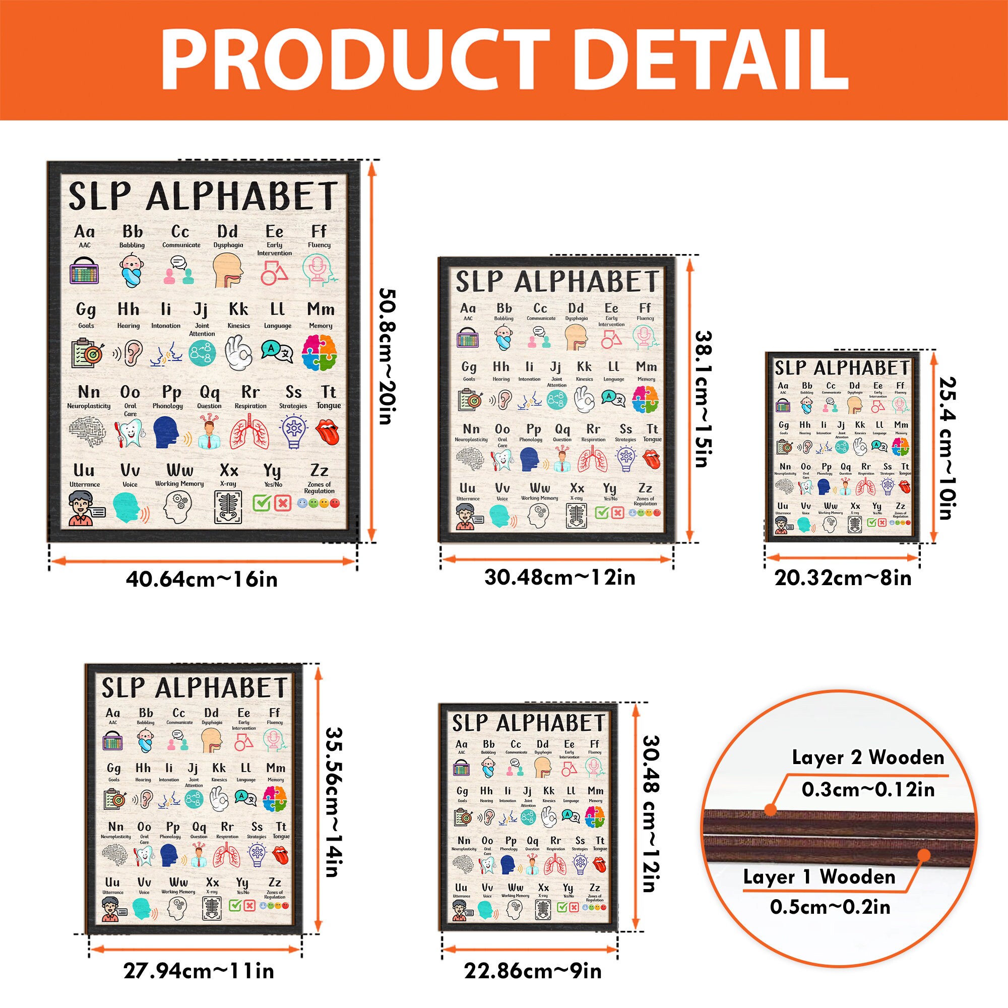 SLP Alphabet, Speech Alphabet Keepsake, Speech Therapy Sign,slp Gift ...