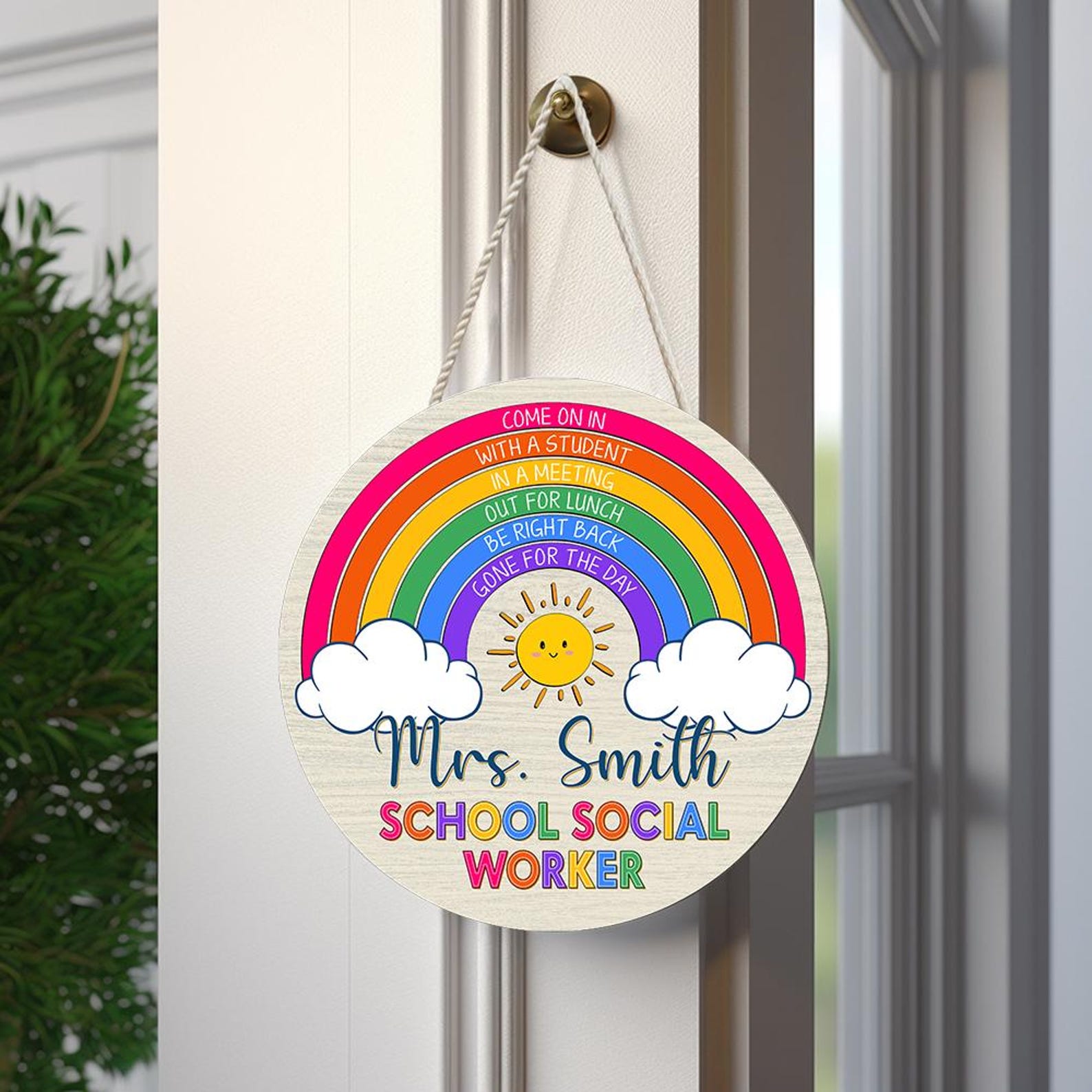Personalized Welcome Sign, School Social Worker Office Sign, Social ...