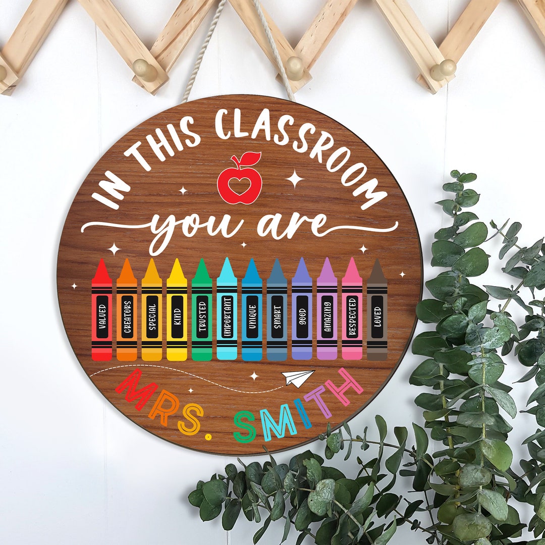 Custom Teacher Door Hanger, Teacher Doorsign, Teacher Name Sign for ...