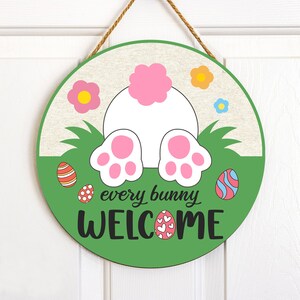 Every Bunny Welcome Easter Bunny Welcome Sign, Bunny Easter Sign, Cute ...