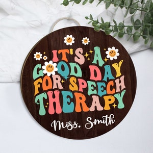 Speech Therapist Door Sign, Speech Therapy Decor,speech Therapy Door ...