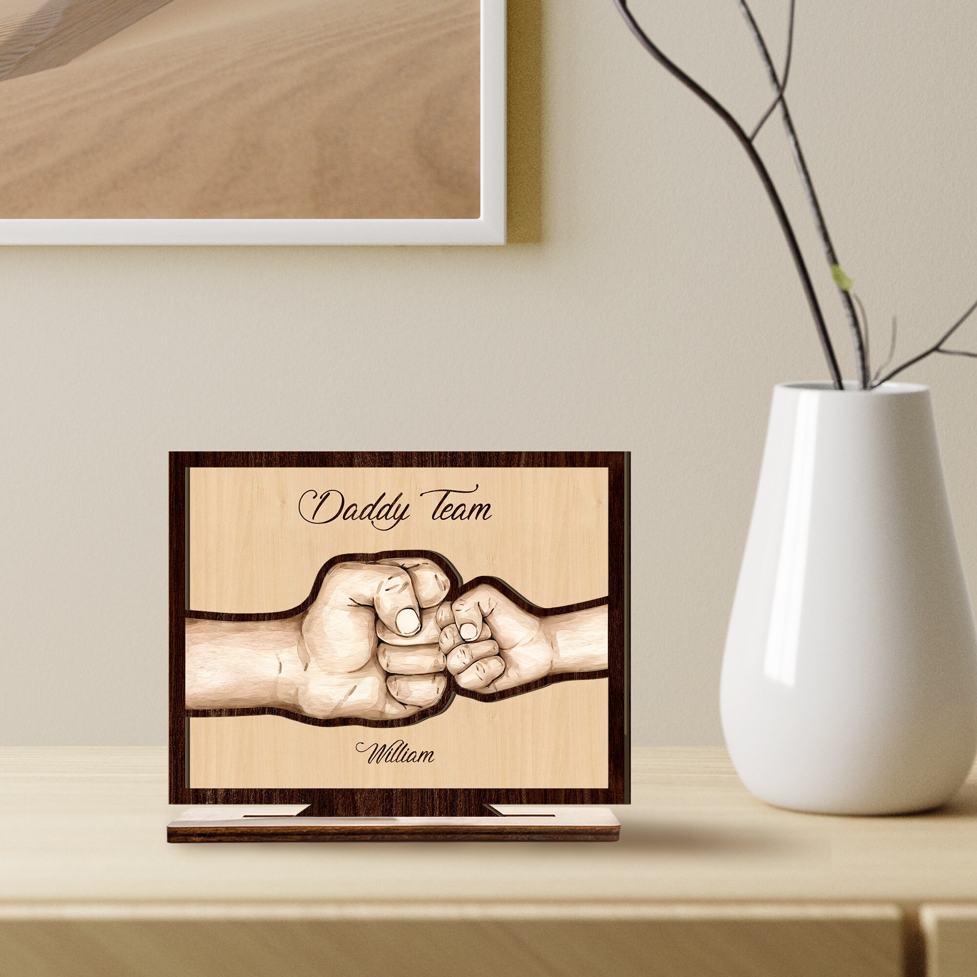 Fist Bump Personalised Dad Fathers Day Gift Gift From Kids - Etsy