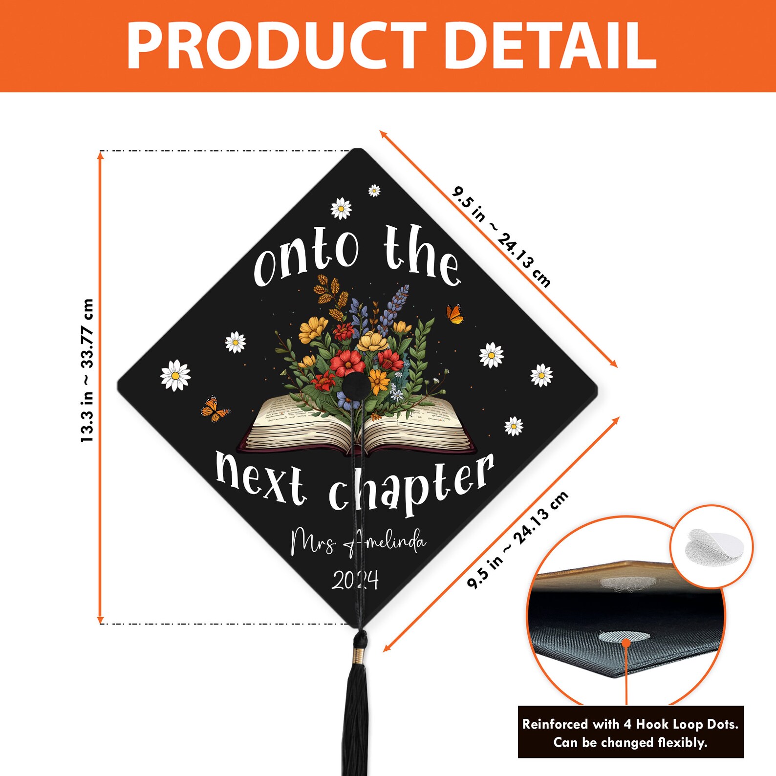 Onto the Next Chapter Graduation Cap Topper, Time to Teach Grad Cap ...