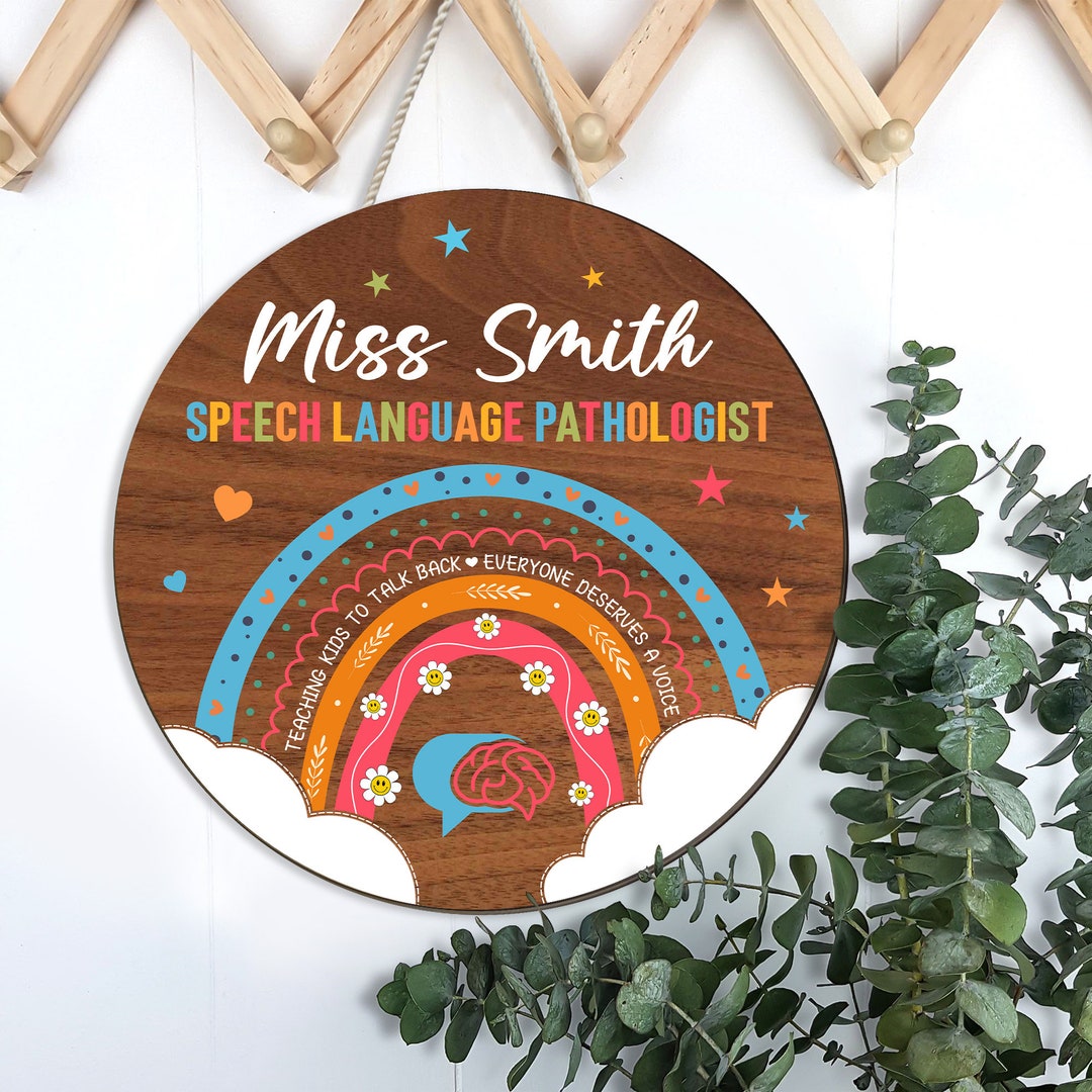 Speech Therapist Door Sign, Speech Therapy Decor,speech Therapy Door ...