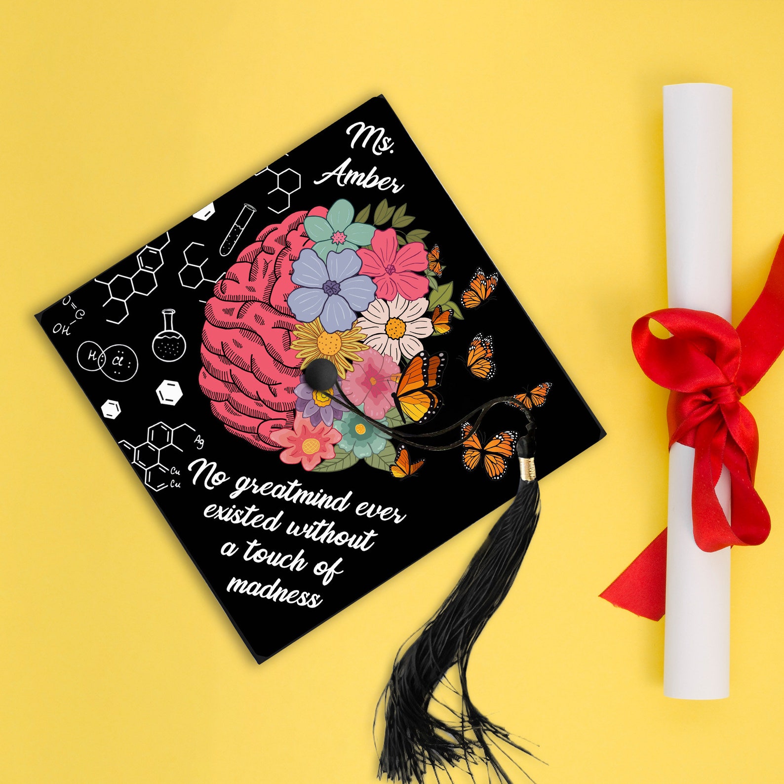 Personalized Psychologist Graduation Cap Topper, Mental Health ...