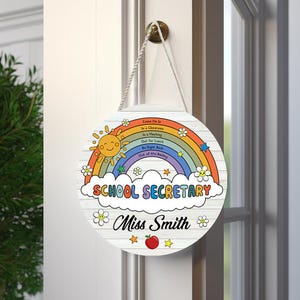 School Secretary Door Hanger, Secretary Gift, Secretaries Day ...